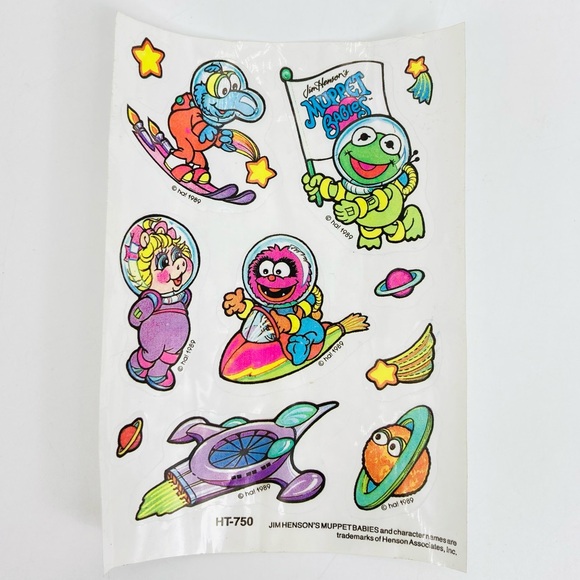 Design | Vintage 1989 Muppet Babies Stickers Outer Space Jim Henson Usa ...